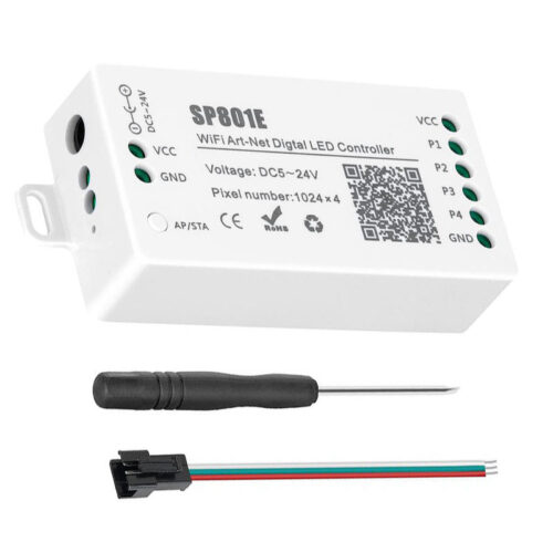 SP801E DC 5V~24V Art-Net LED WiFi Controller for Digital LED Strips ...