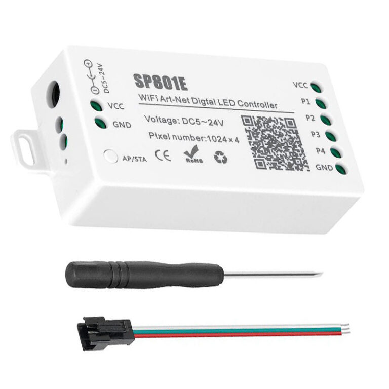 SP801E DC 5V~24V Art-Net LED WiFi Controller for Digital LED Strips ...
